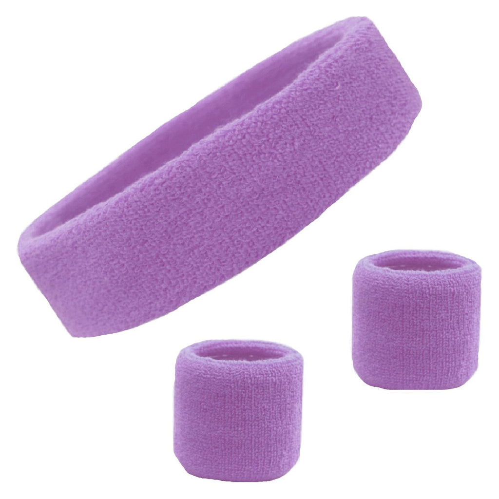 Sweatband Sets Terry Cotton Headband and 2 Wristbands Pack You Pick Co