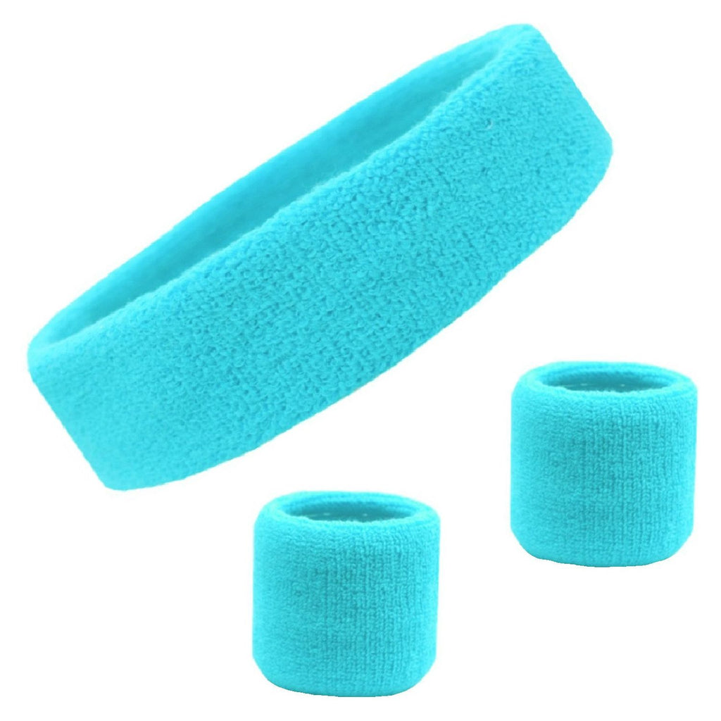 Sweatband Sets Terry Cotton Headband and 2 Wristbands Pack You Pick Co