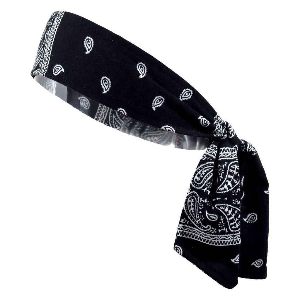 Tie Back Headband Moisture Wicking Athletic Sports Head Band